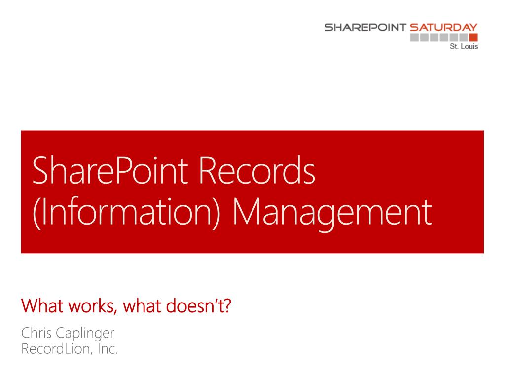 PPT - SharePoint Records (Information) Management PowerPoint ...
