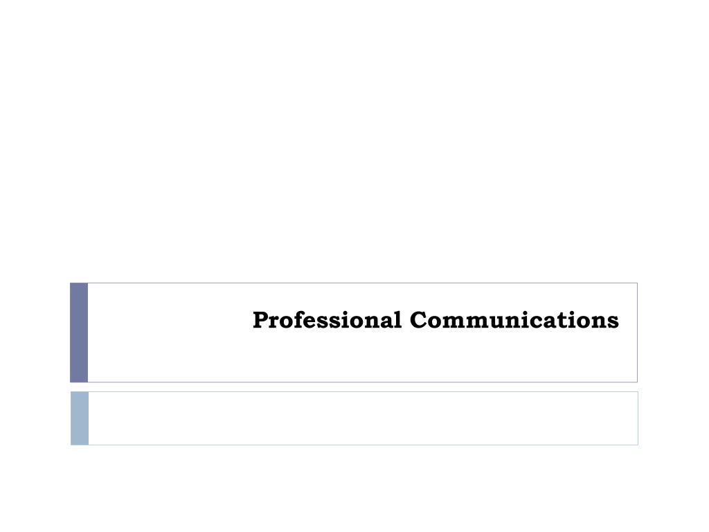 PPT - Professional Communications PowerPoint Presentation, free ...
