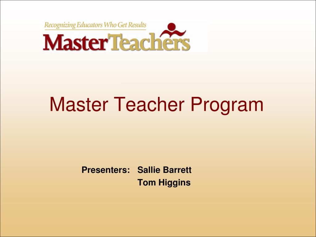 PPT - Master Teacher Program PowerPoint Presentation, free download ...