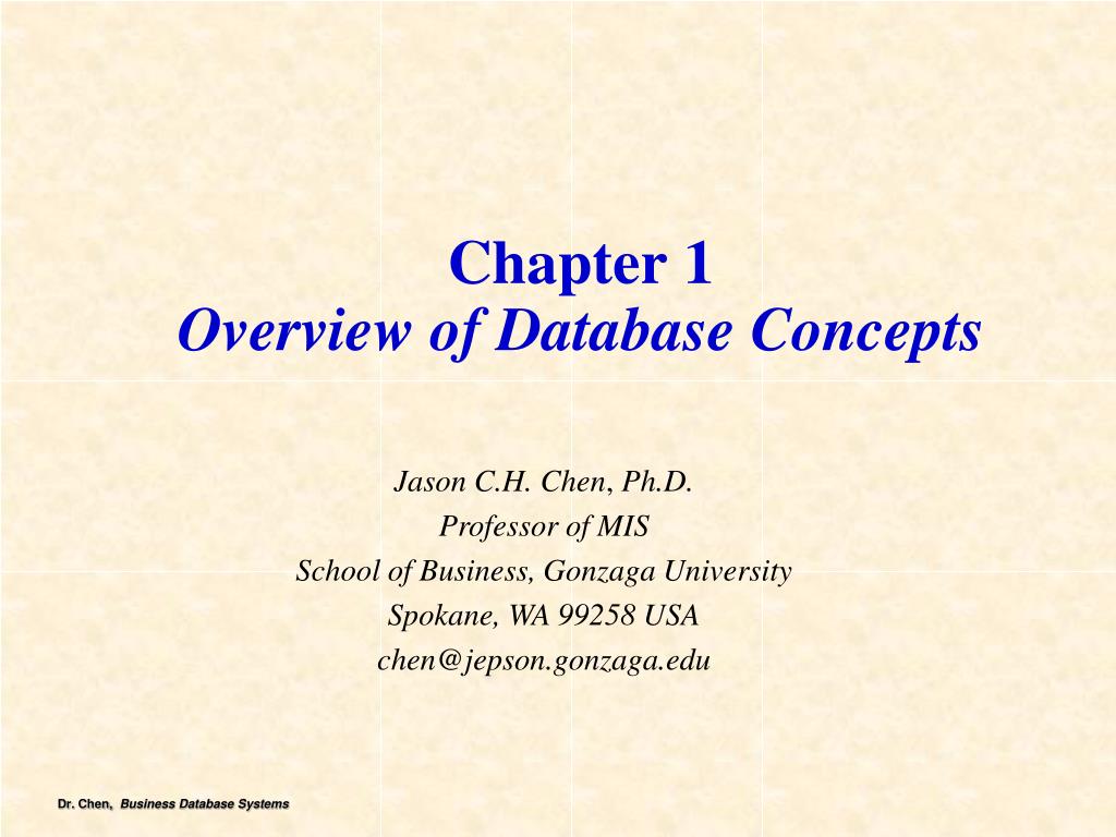 PPT - Chapter 1 Overview of Database Concepts PowerPoint Presentation ...