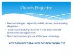 PPT - Church Protocol and Etiquette PowerPoint Presentation, free ...