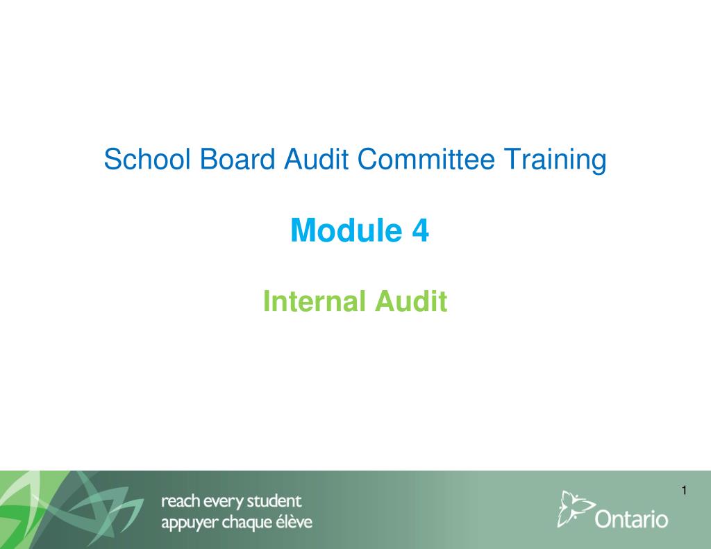 PPT - School Board Audit Committee Training Module 4 Internal Audit ...