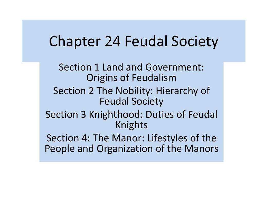 PPT - Chapter 24 Feudal Society PowerPoint Presentation, free download ...