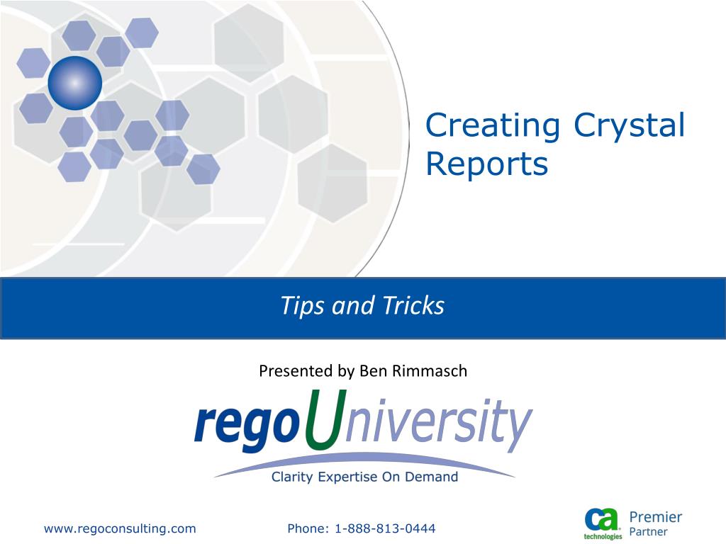 PPT - Creating Crystal Reports PowerPoint Presentation, free download ...