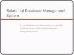 PPT - R with Relational Database Management Systems PowerPoint Presentation - ID:11363811