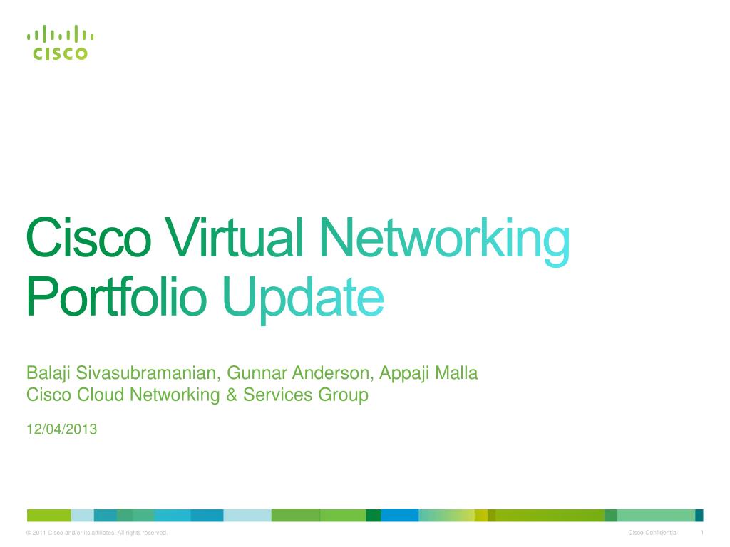 PPT - Cisco Virtual Networking Portfolio Update PowerPoint Presentation ...