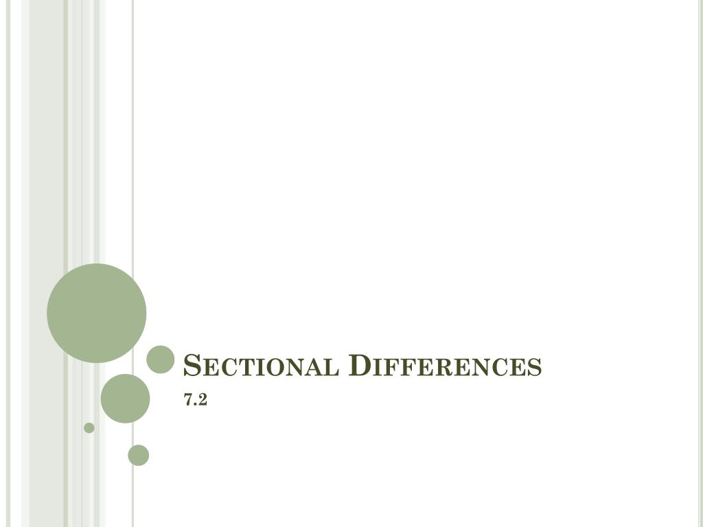 PPT - Sectional Differences PowerPoint Presentation, free download - ID ...