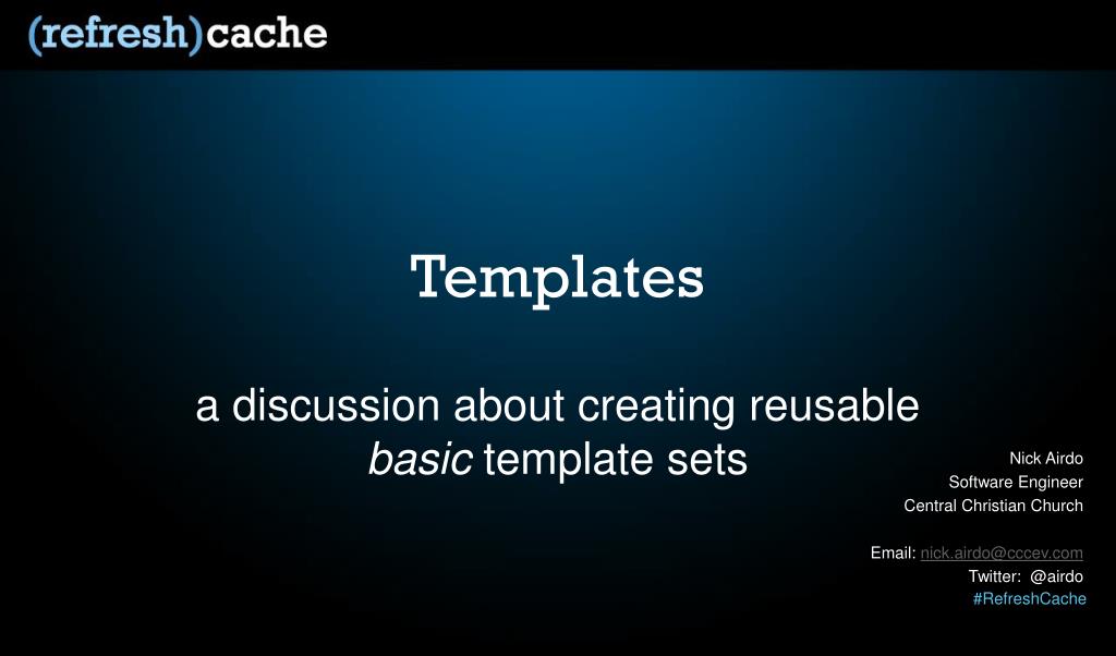 PPT - Creating Reusable Basic Template Sets for Enhanced Web Design ...