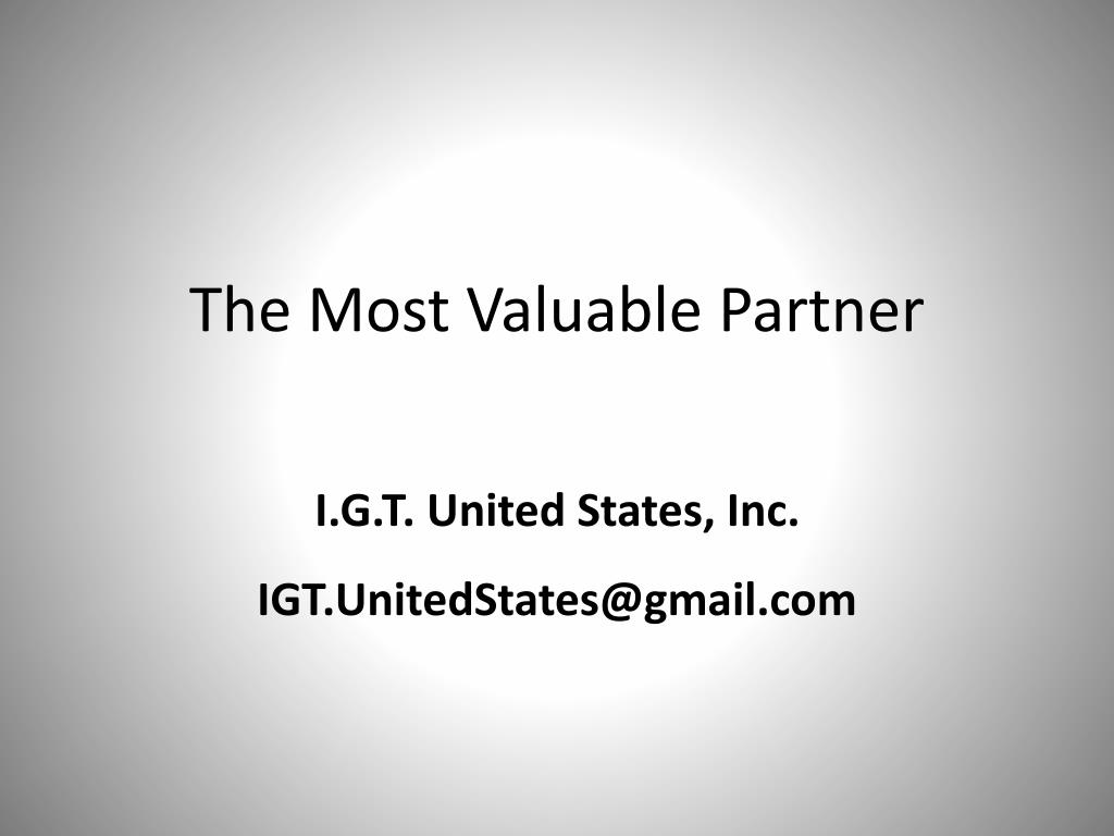 PPT - The Most Valuable Partner PowerPoint Presentation, free download ...
