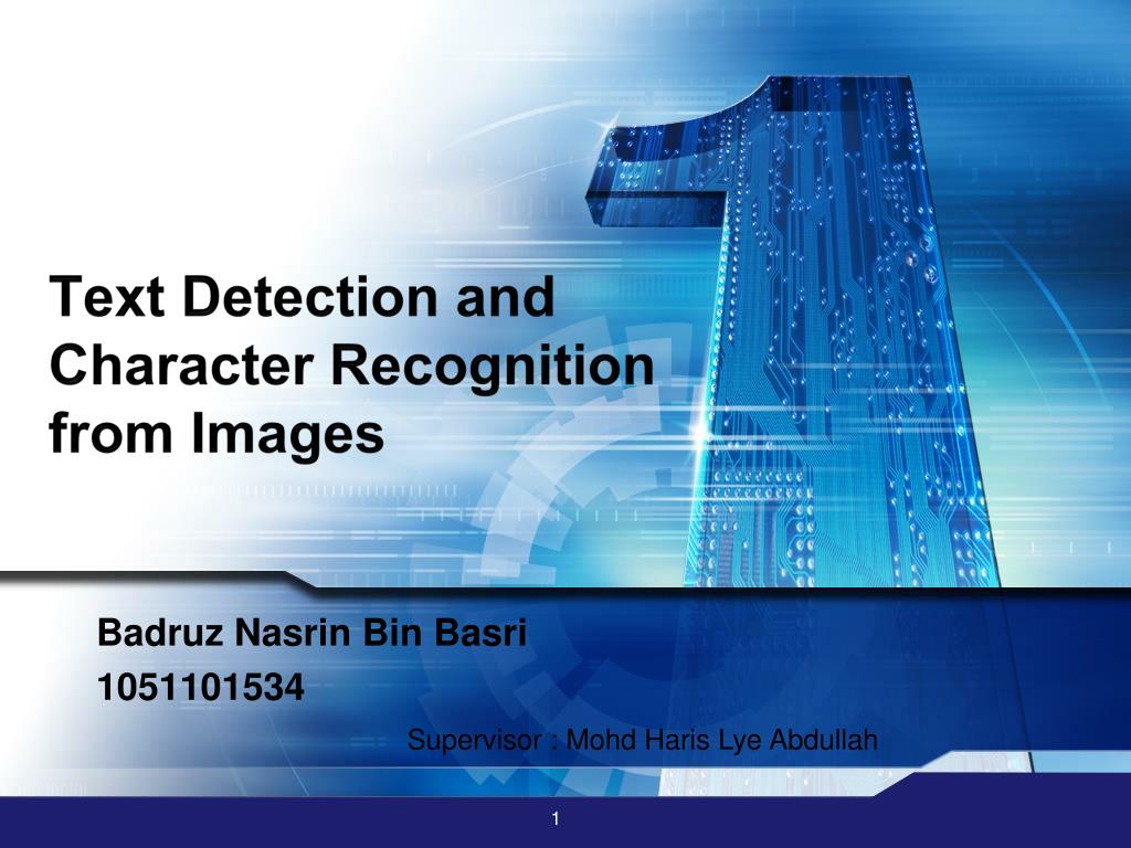 Ppt Text Detection And Character Recognition From Images Powerpoint