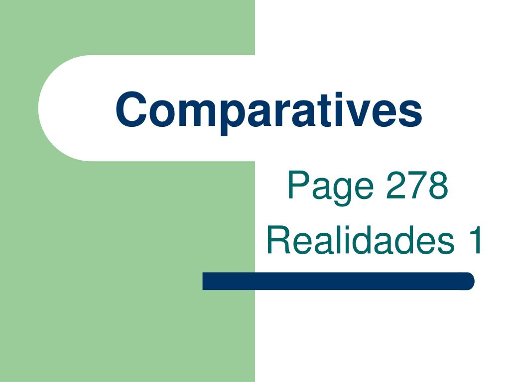 PPT - Comparatives PowerPoint Presentation, free download - ID:1699152