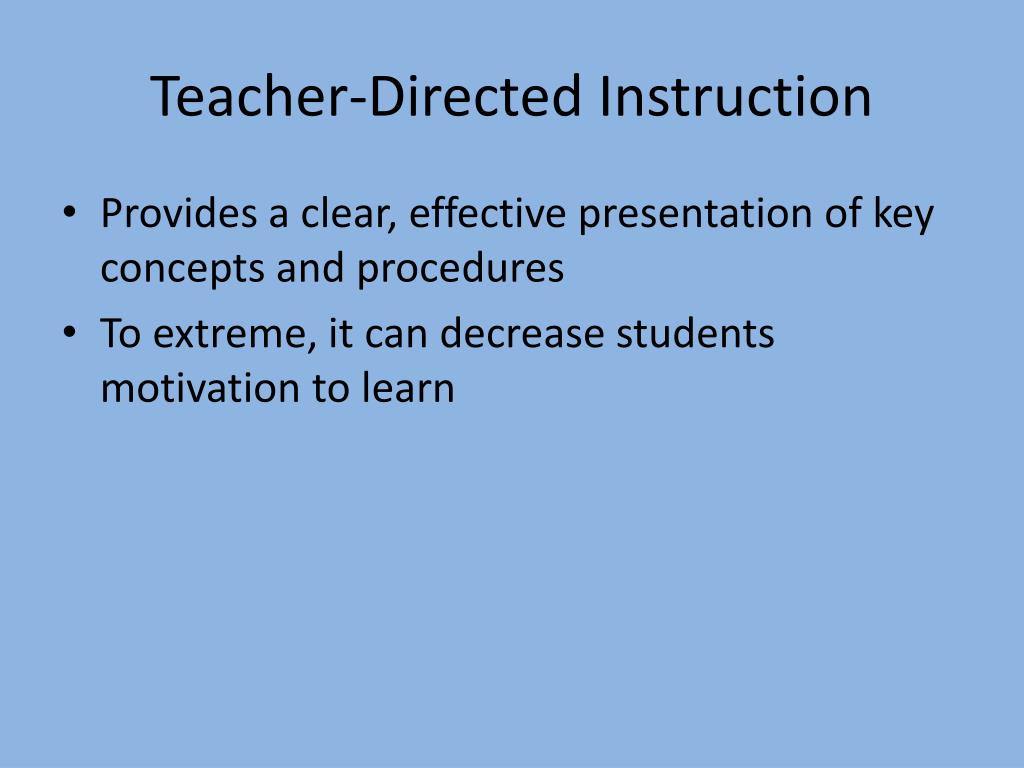 PPT - Teacher-Directed Instruction PowerPoint Presentation, free ...