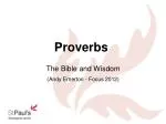 PPT - What are proverbs? PowerPoint Presentation, free download - ID ...