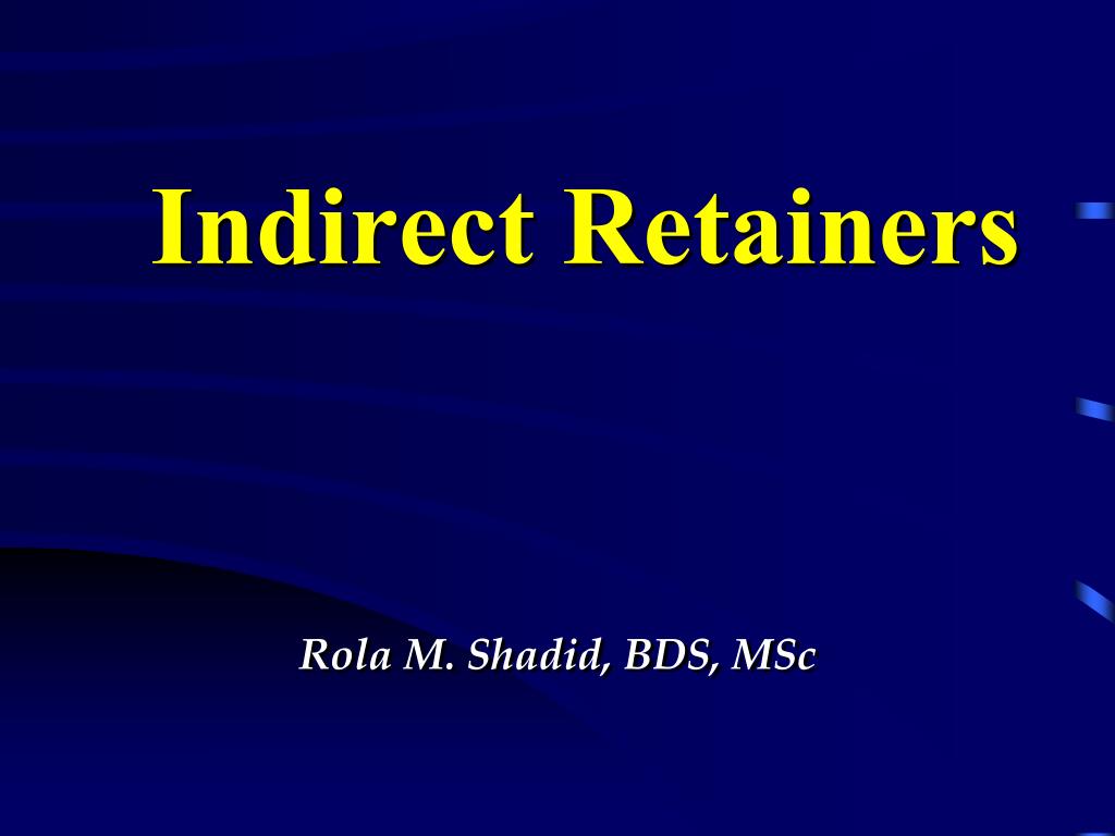 PPT - Indirect Retainers PowerPoint Presentation, free download - ID ...