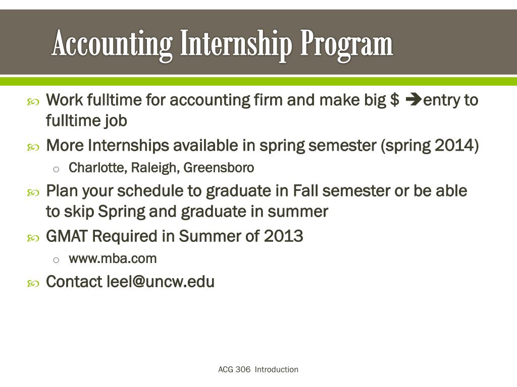 PPT - Accounting Internship Program PowerPoint Presentation, free ...