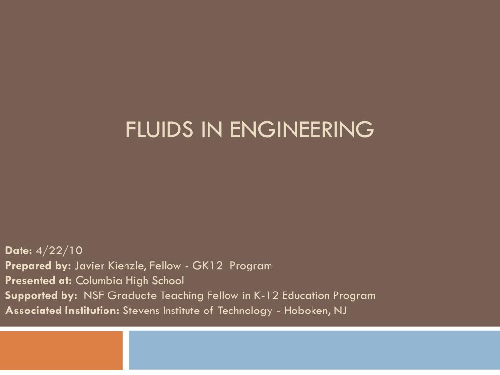 PPT - Fluids in engineering PowerPoint Presentation, free download - ID ...