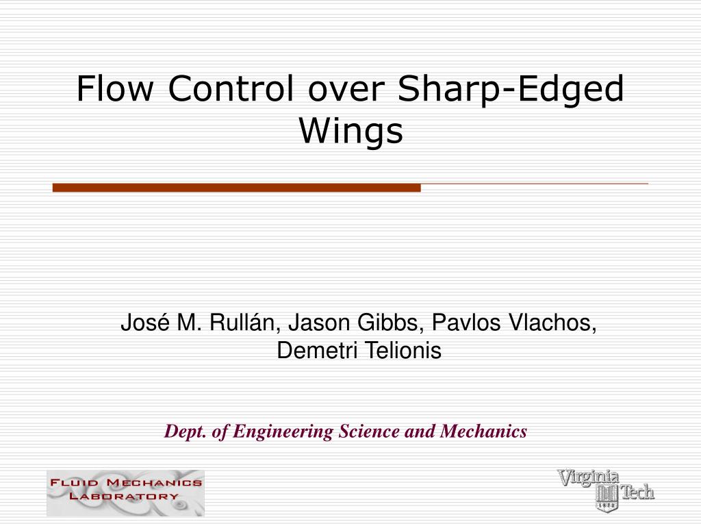 PPT - Flow Control over Sharp-Edged Wings Study PowerPoint Presentation ...