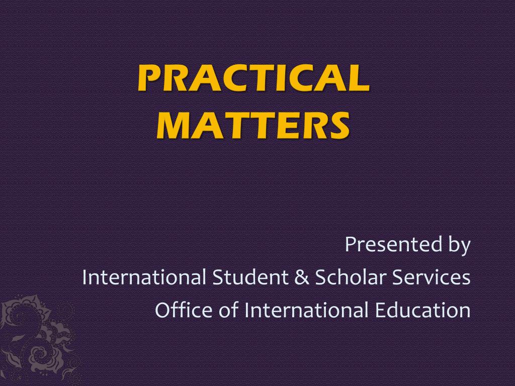 PPT - PRACTICAL MATTERS PowerPoint Presentation, free download - ID:1704841
