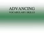 PPT - ADVANCING VOCABULARY SKILLS PowerPoint Presentation, free ...