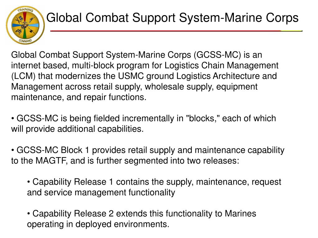 PPT - Global Combat Support System-Marine Corps PowerPoint Presentation ...