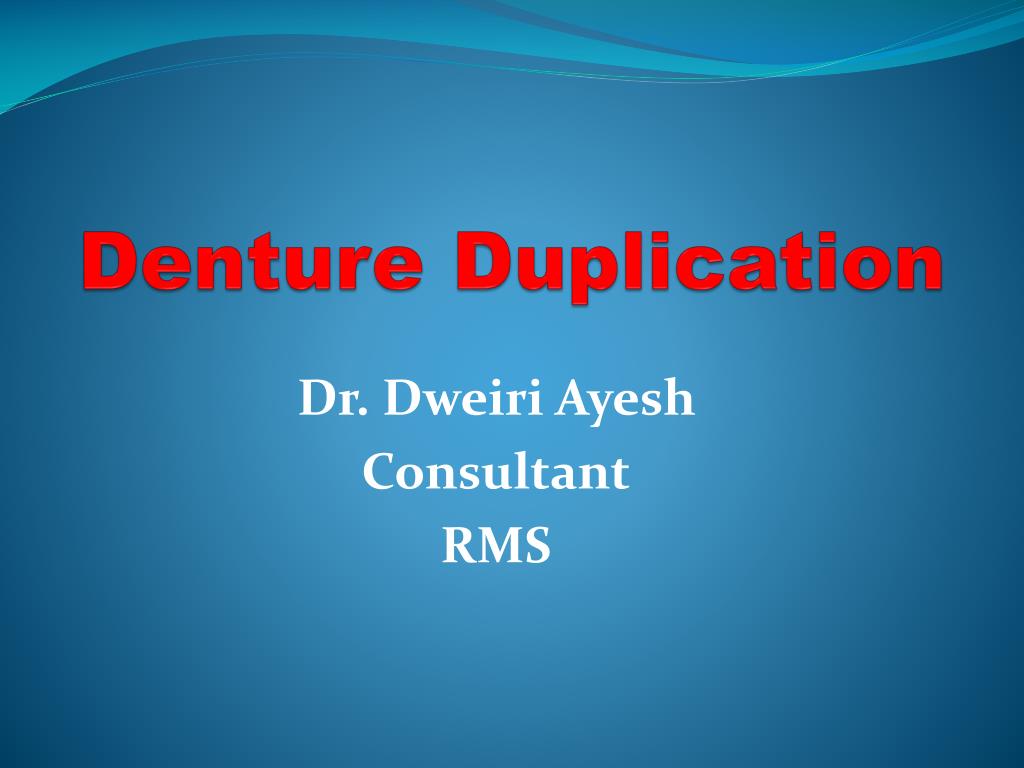 PPT - Denture Duplication PowerPoint Presentation, free download - ID ...