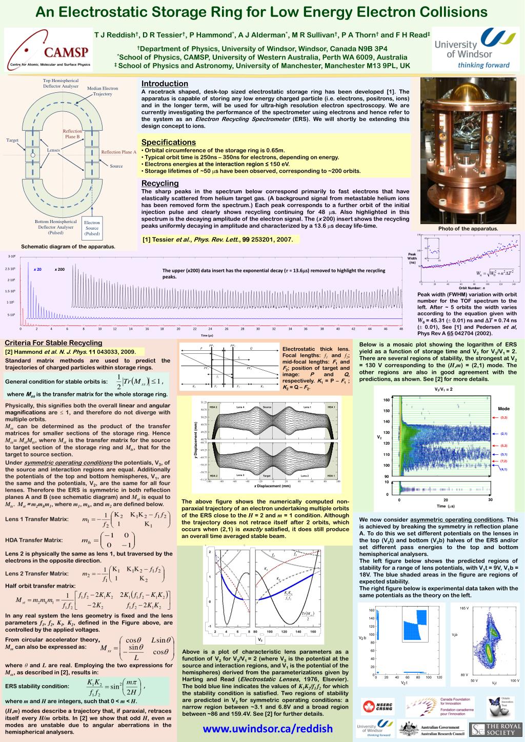 PPT - An Electrostatic Storage Ring for Low Energy Electron Collisions ...