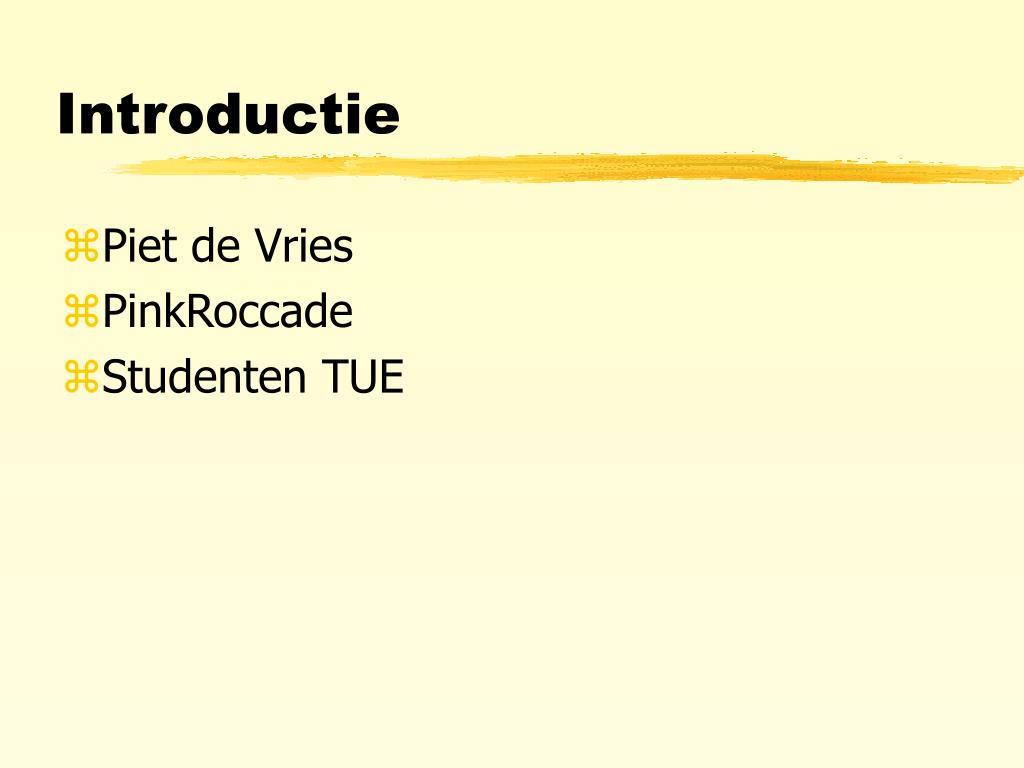 PPT - Introductie PowerPoint Presentation, free download - ID:1707798