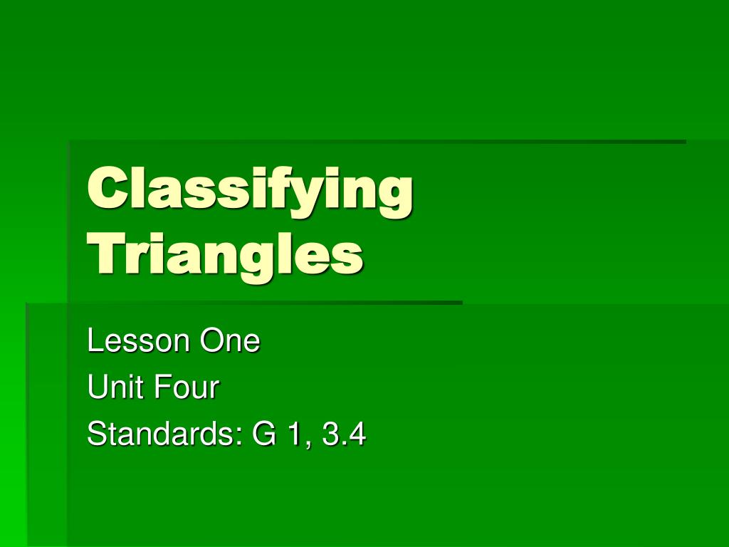 PPT - Classifying Triangles PowerPoint Presentation, free download - ID ...