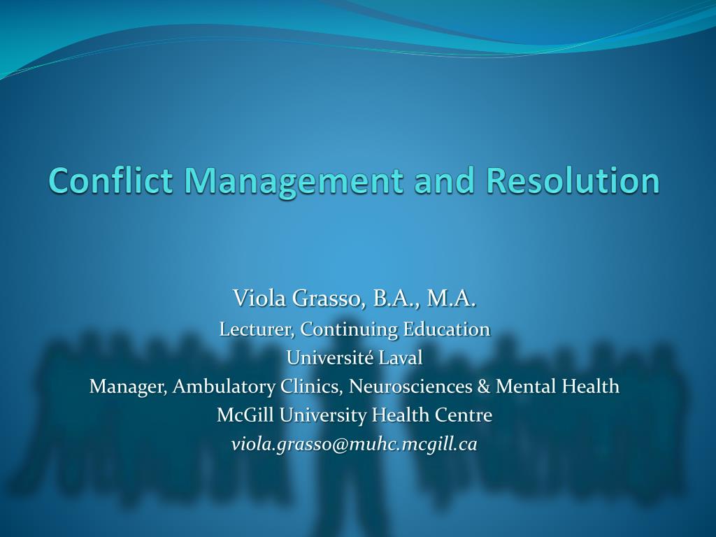 PPT - Conflict Management and Resolution PowerPoint Presentation, free ...