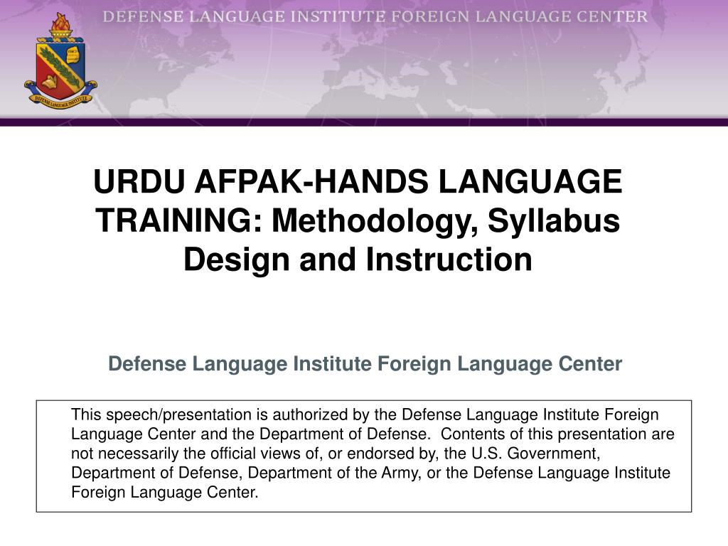 PPT - Defense Language Institute Foreign Language Center PowerPoint ...