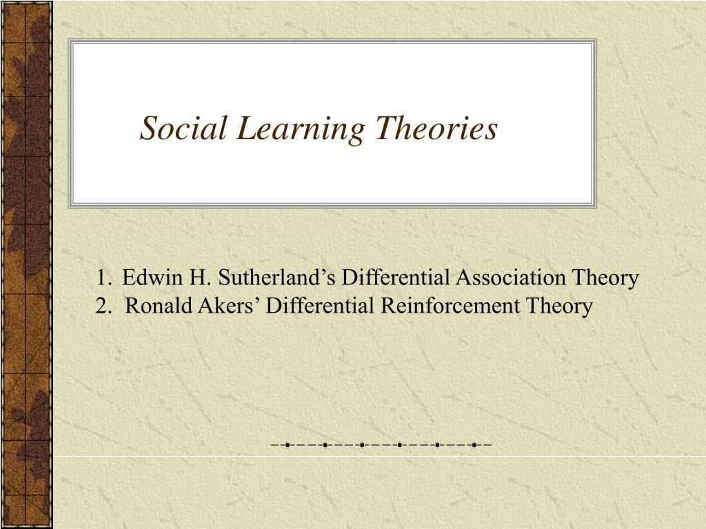 PPT - Social Learning Theories PowerPoint Presentation, free download ...