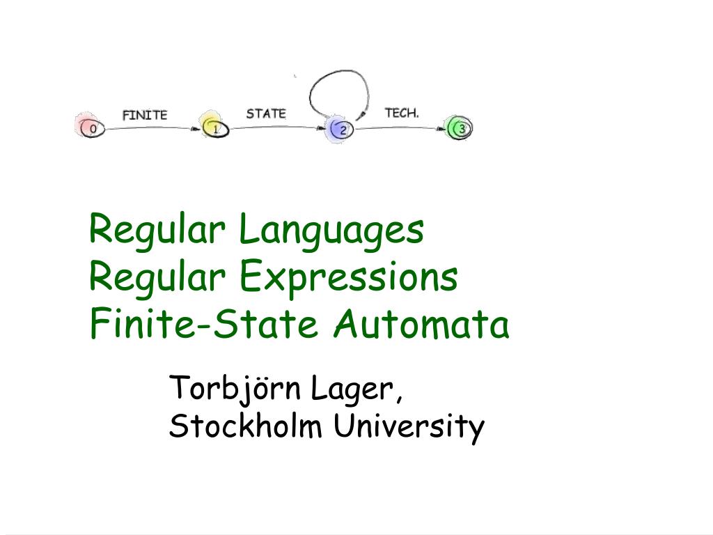 PPT - Regular Languages Regular Expressions Finite-State Automata PowerPoint Presentation - ID ...