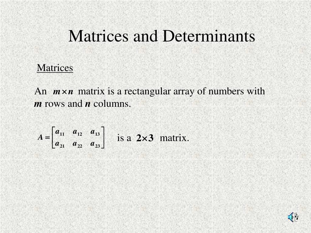 PPT - Matrices and Determinants PowerPoint Presentation, free download ...