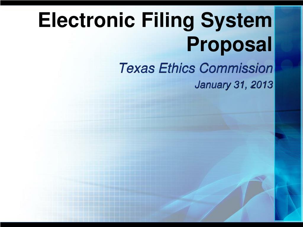 PPT - Electronic Filing System Proposal PowerPoint Presentation, free ...