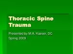 PPT - Thoracic and Lumbar Spine Special Tests and Pathologies ...