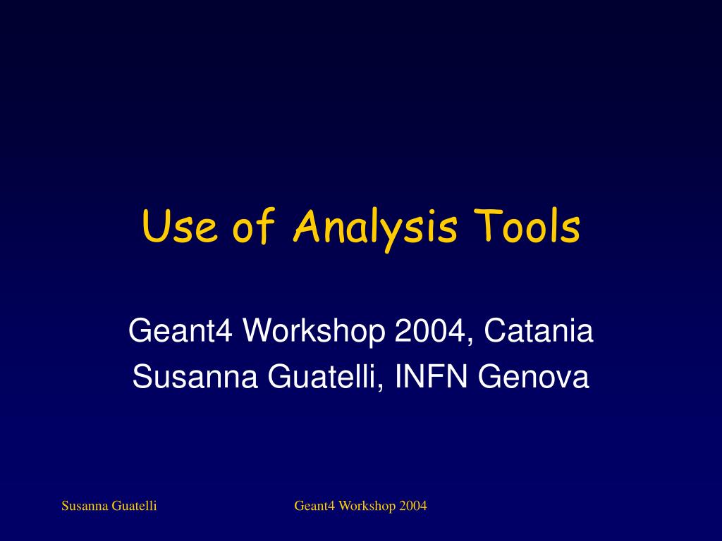 PPT - Use of Analysis Tools PowerPoint Presentation, free download - ID ...