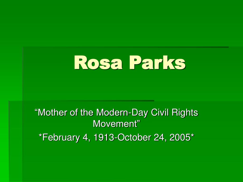 PPT - Rosa Parks PowerPoint Presentation, free download - ID:1716048