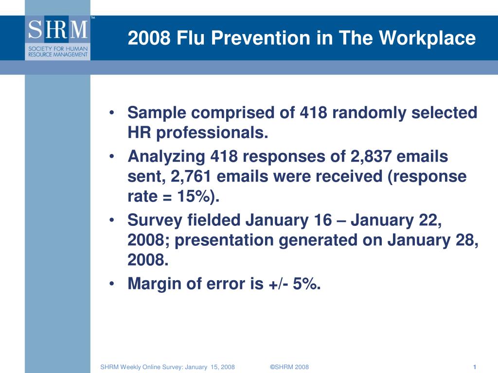 PPT - 2008 Flu Prevention in The Workplace PowerPoint Presentation ...