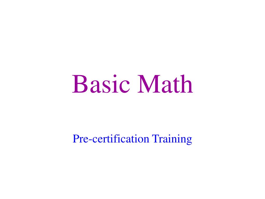 PPT - Basic Math PowerPoint Presentation, free download - ID:1717576