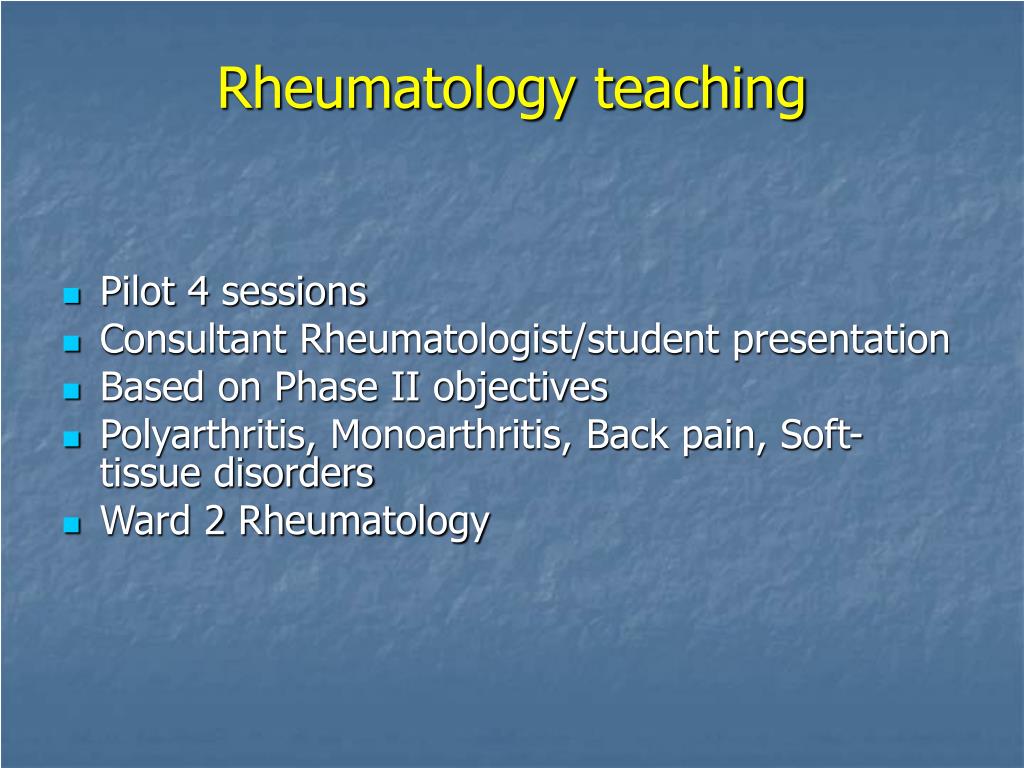 PPT - Rheumatology teaching PowerPoint Presentation, free download - ID ...