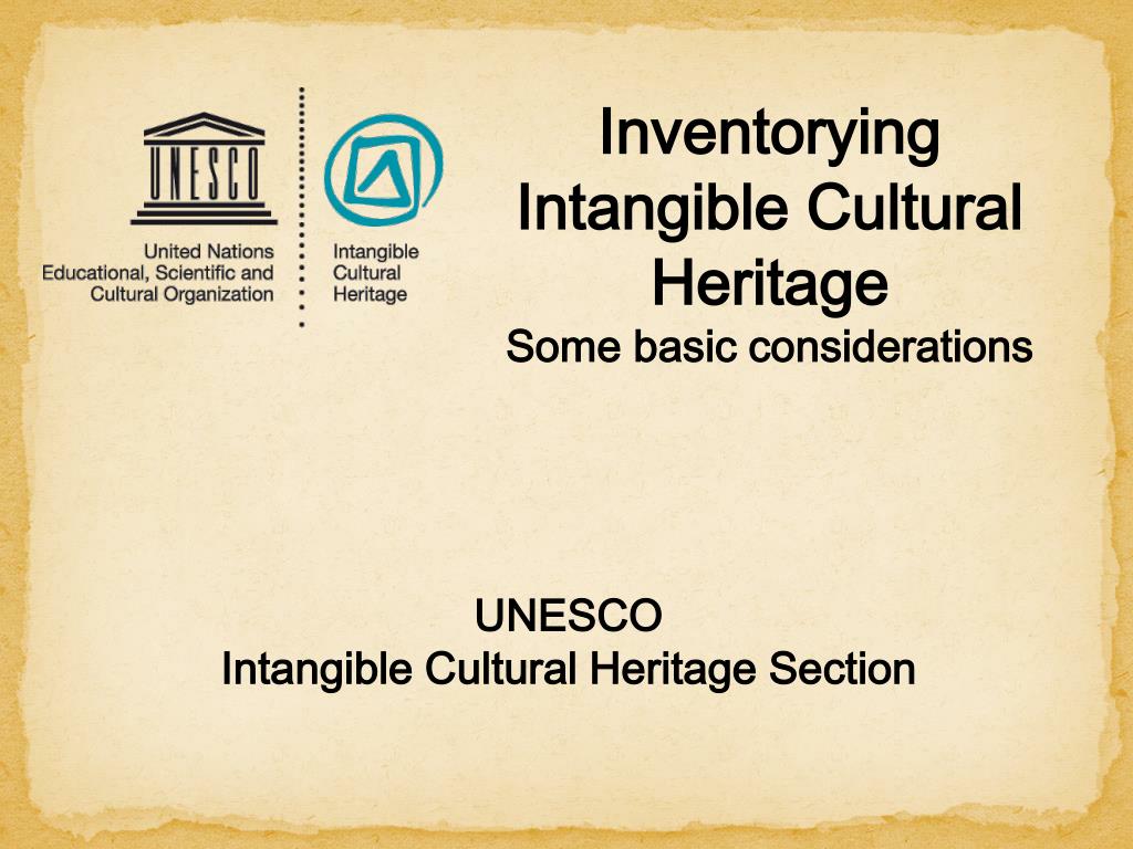 PPT - UNESCO Intangible Cultural Heritage Section PowerPoint ...