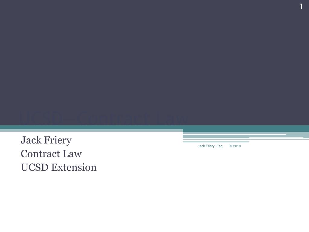PPT - UCSD—Contract Law PowerPoint Presentation, free download - ID:1718969