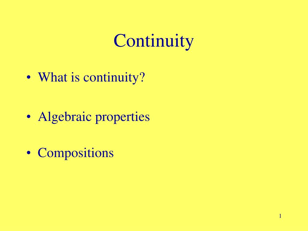 PPT - Continuity PowerPoint Presentation, free download - ID:1719013