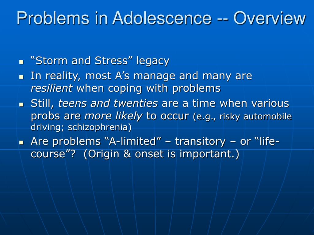 PPT - Problems in Adolescence -- Overview PowerPoint Presentation, free ...