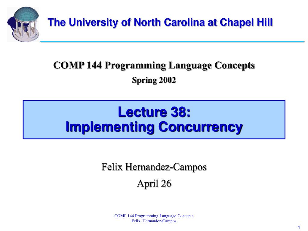 PPT - Lecture 38: Implementing Concurrency PowerPoint Presentation ...