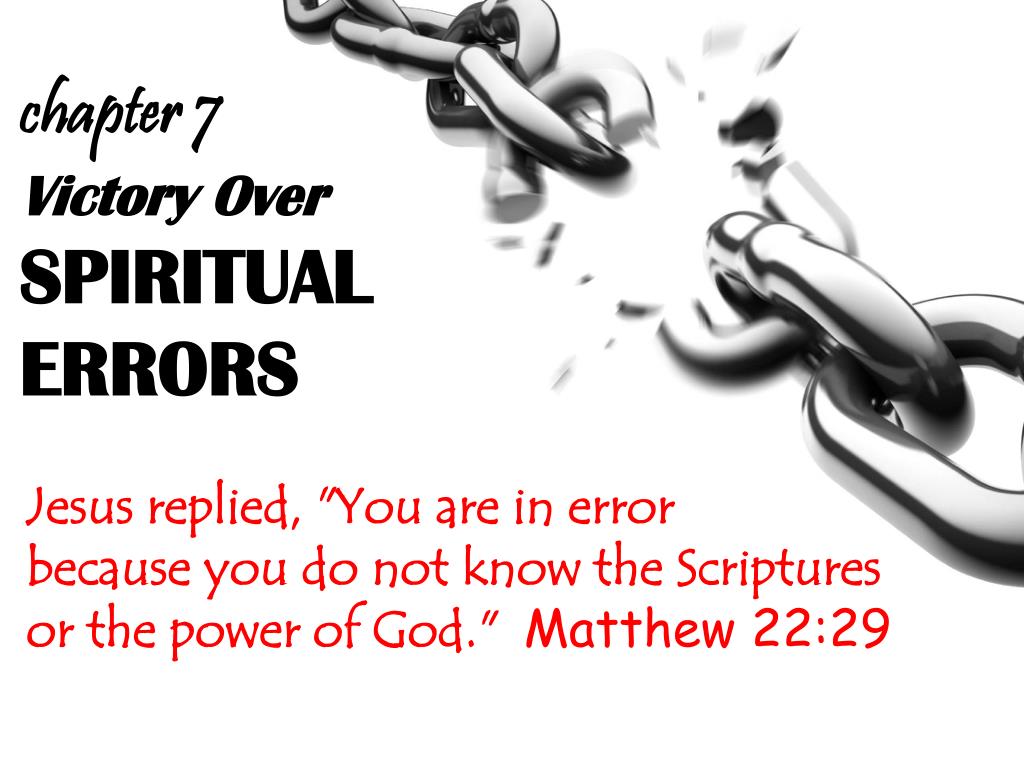 PPT - Victory Over SPIRITUAL ERRORS PowerPoint Presentation, free ...