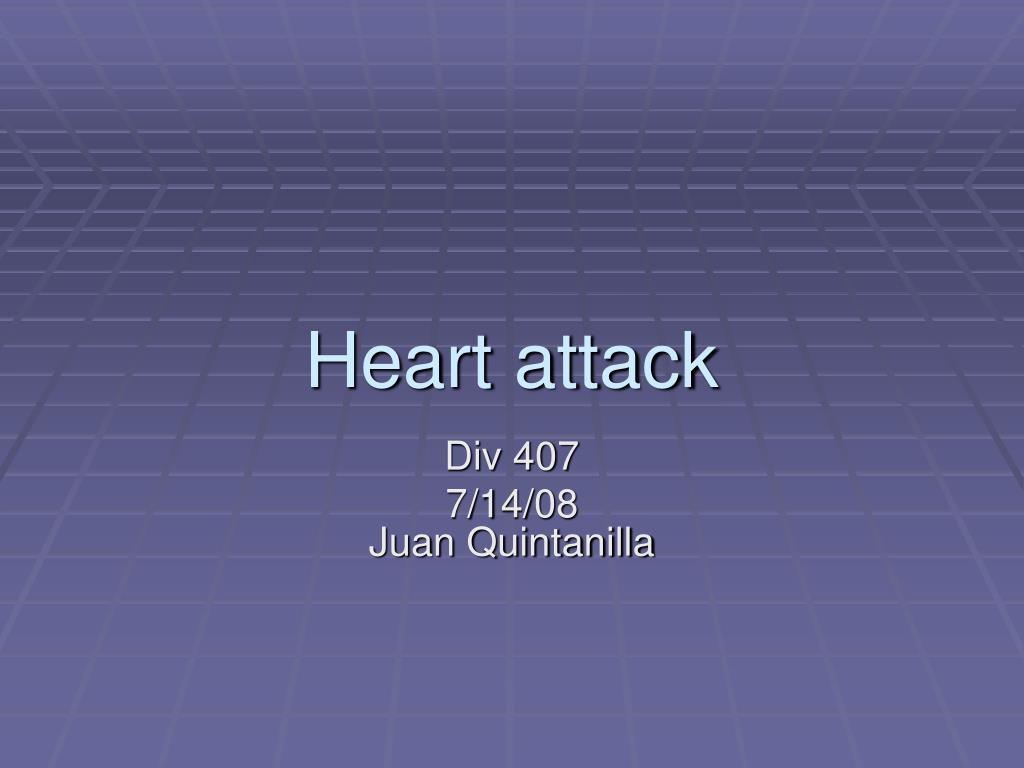 PPT - Heart attack PowerPoint Presentation, free download - ID:1722903
