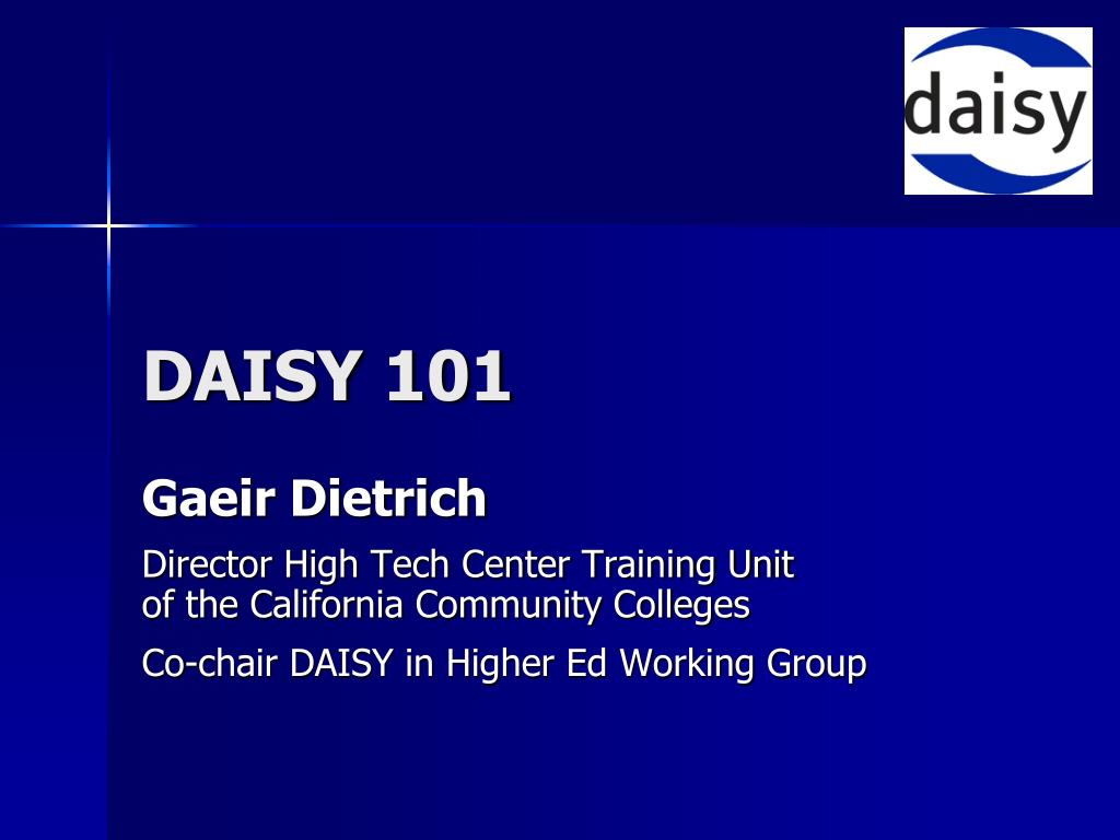 PPT - DAISY 101 PowerPoint Presentation, free download - ID:1724348