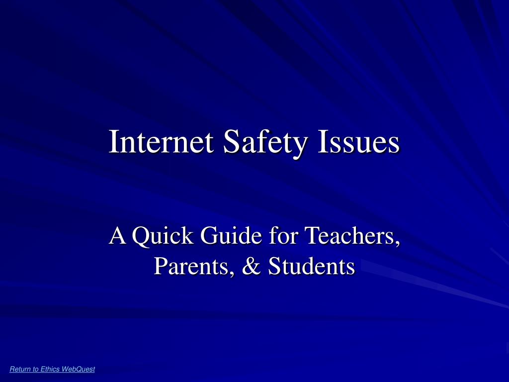 PPT - Internet Safety Issues PowerPoint Presentation, free download ...