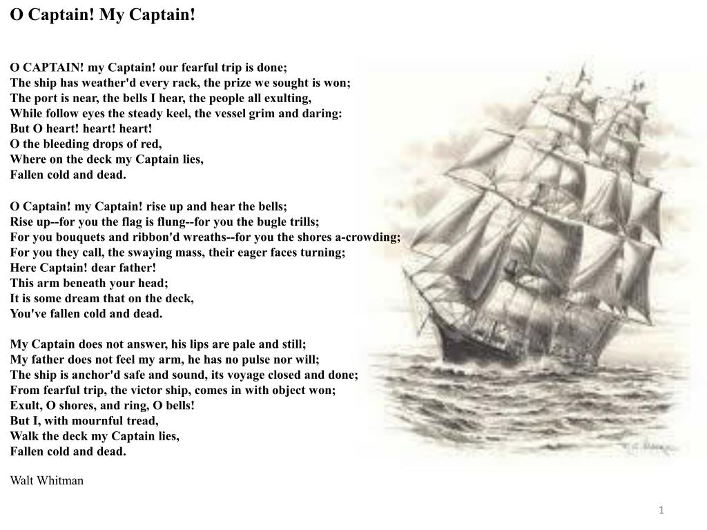 PPT - O Captain! My Captain! PowerPoint Presentation, free download ...